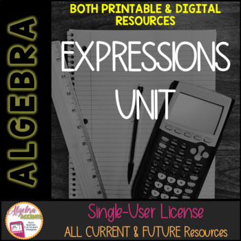 BACK TO SCHOOL | Algebra 1 Curriculum Expressions Unit | Printable and ...