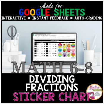 Google Sheets Math Dividing Fractions STICKER CHART – Algebra Accents