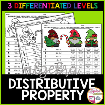 Distributive Property Christmas Math Algebra Activity – Algebra Accents
