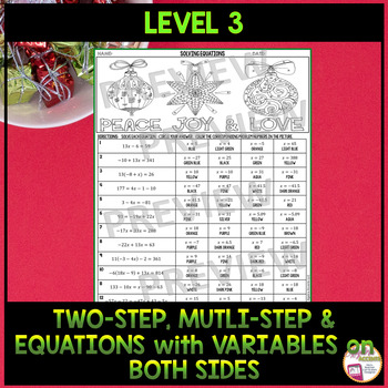 Solving Equations Coloring | 3 Levels Math Algebra 1 Activity – Algebra ...