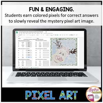 Converting Fractions Decimals Percent Google Sheets Math Pixel Art ...